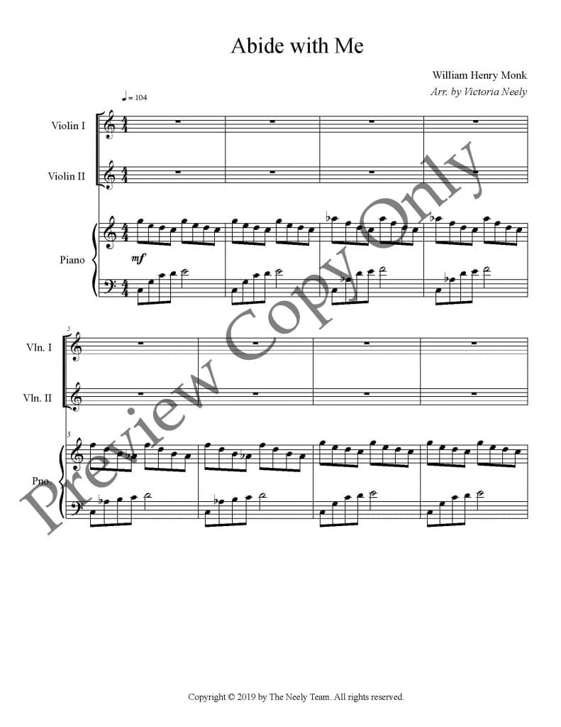 Abide with Me - Violin Duet - Neely Marketplace