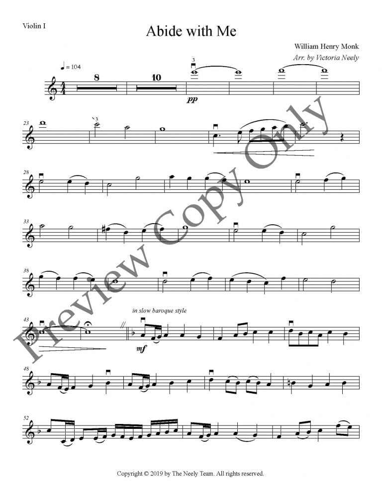 Abide with Me - Violin Duet - Neely Marketplace
