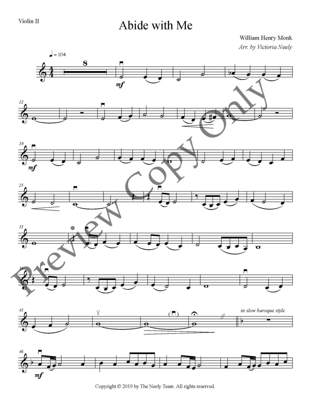 Abide with Me - Violin Duet - Neely Marketplace